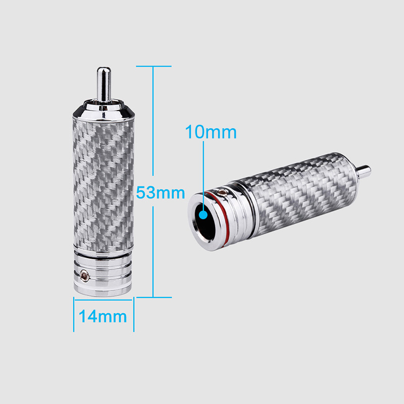 2 JACK RCA Rhorium / Đường Kính 10mm/ Khóa Zen Cao Cấp